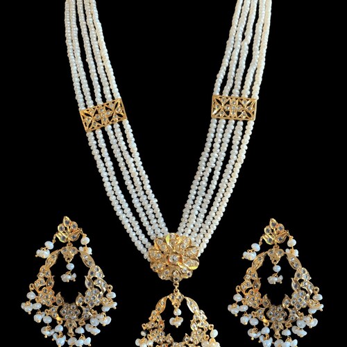 Pearl Rani Haar With Earrings Indian Jewellery Pakistani - Etsy