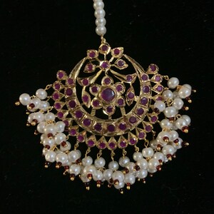 Viya Hyderabadi Bridal Choker Set in Pearl and Rubies , Indian ...