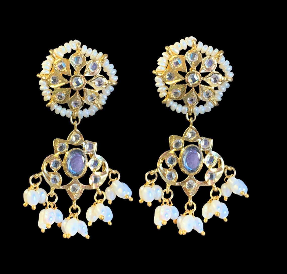 NS222 Hyderabadi Champakali Set in Fresh Water Pearls , Indian ...