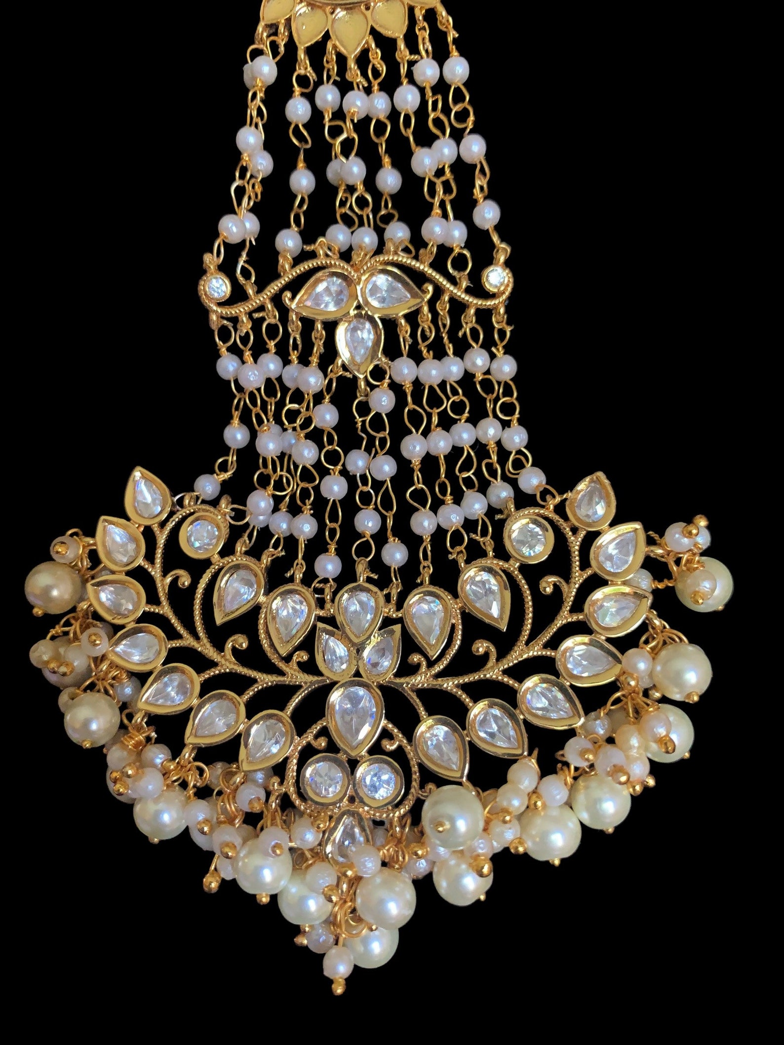 DJHR26 Polki Gold Plated Jhoomar in Pearls , Indian Jewellery - Etsy