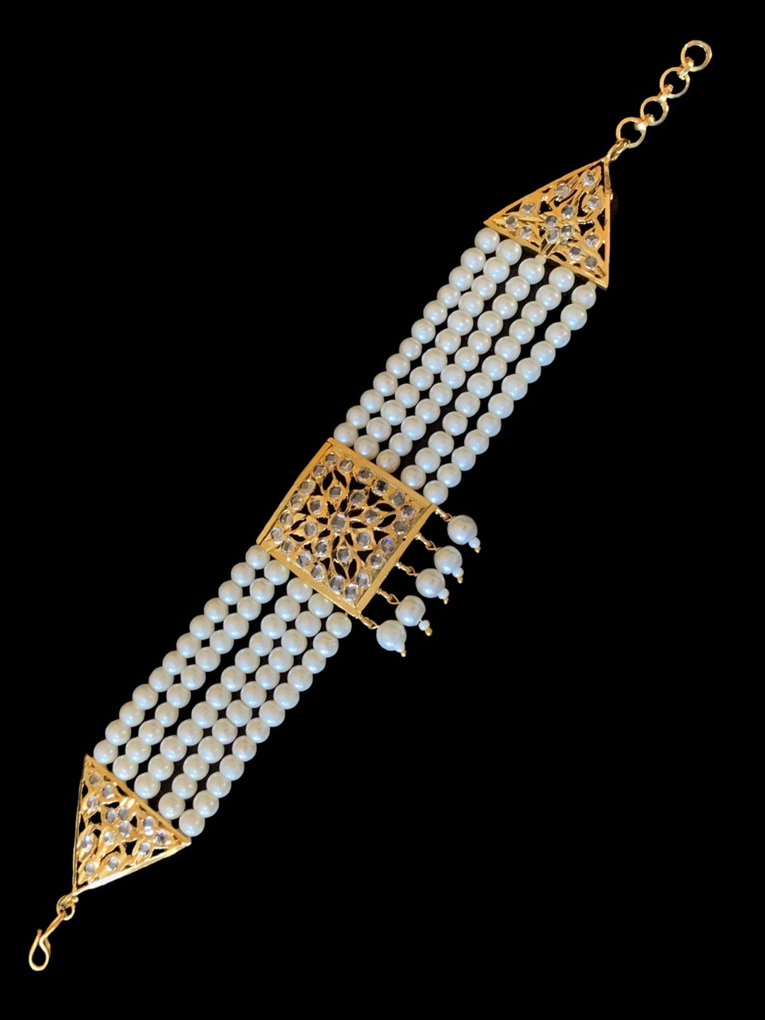 B72 Ariha Pearls Hyderabadi Jadau Bracelet-indian Jewellery - Etsy