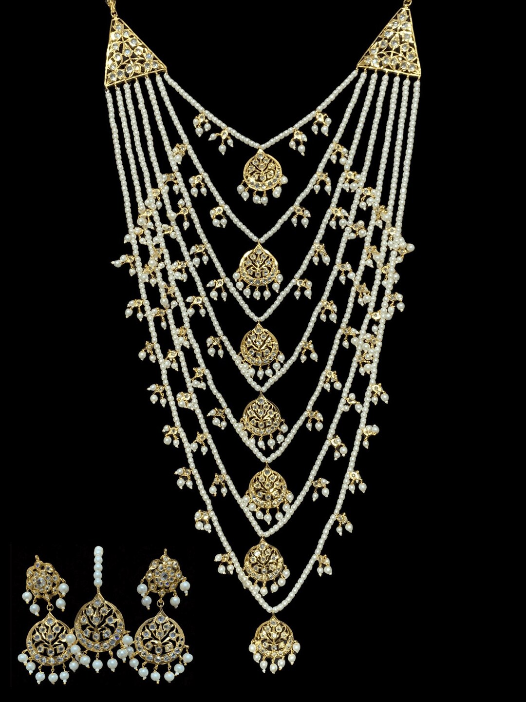 SAT28 Asmara Hyderabadi Bridal Satlada in Shell Pearls , Indian ...
