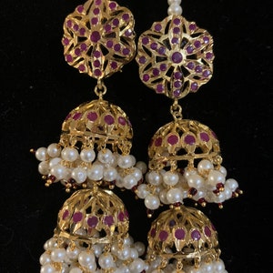 Viya Hyderabadi Bridal Choker Set in Pearl and Rubies , Indian ...