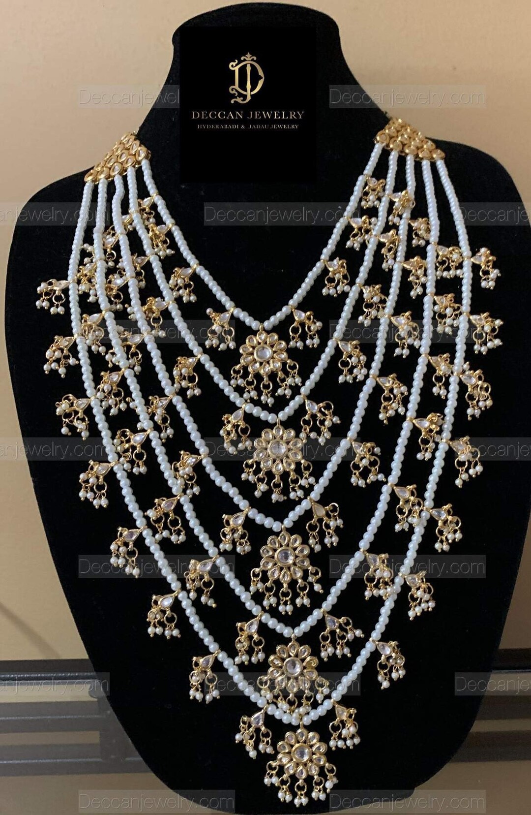 Ansa Kundan Satlada / Five Layer Mala , Indian Jewellery - Etsy