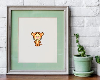 Small Tiger Cross Stitch - Etsy