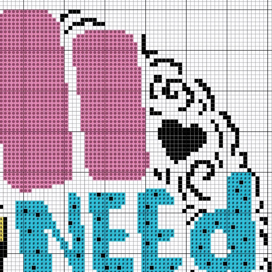 Love Sign Cross Stitch Pattern Motivation Simple Graffity - Etsy