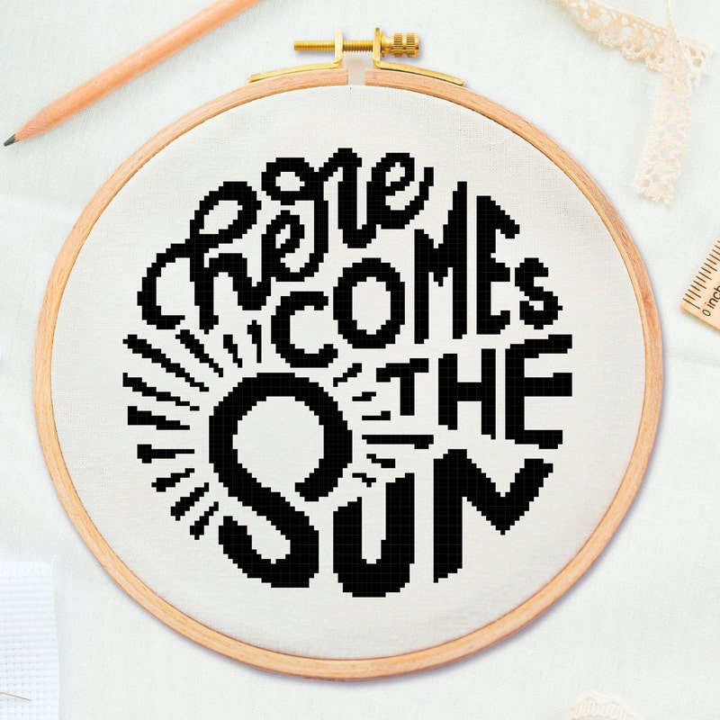 Sun Cross Stitch - Etsy