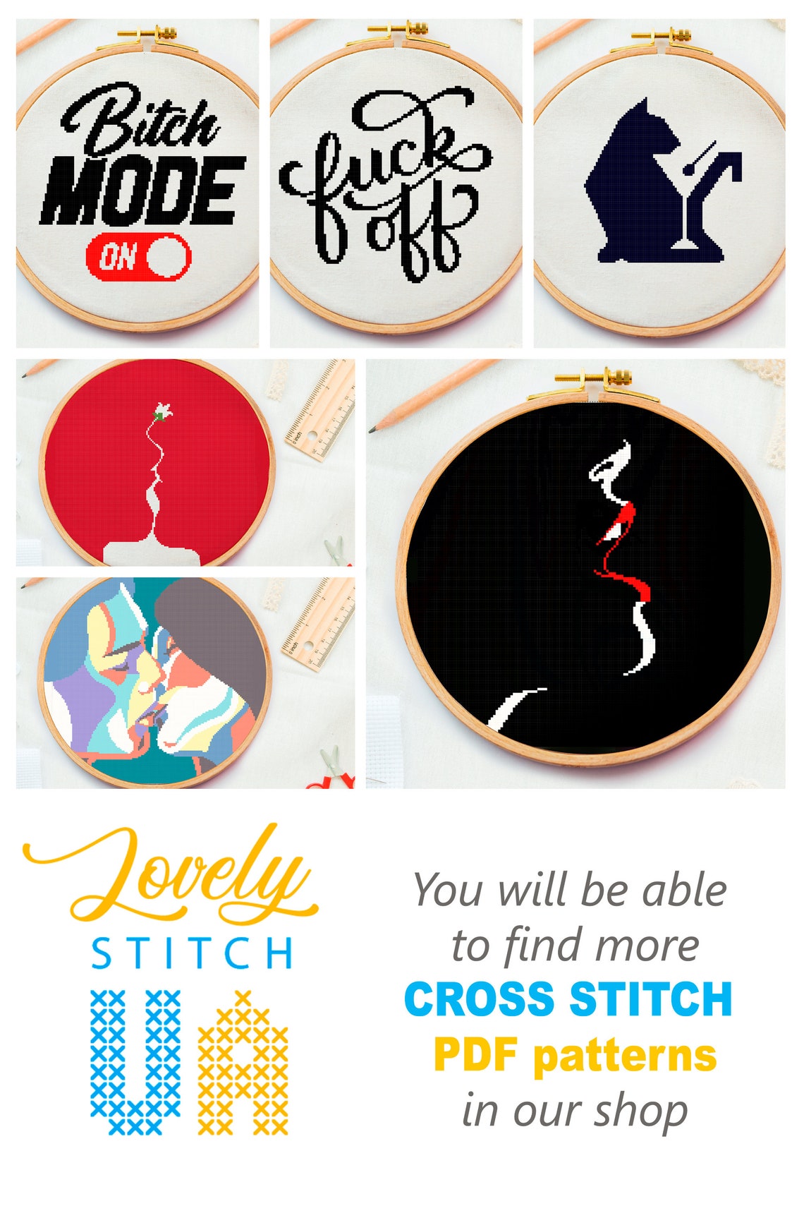 Cross Stitch for Beginner Simple Pattern Easy and Small - Etsy