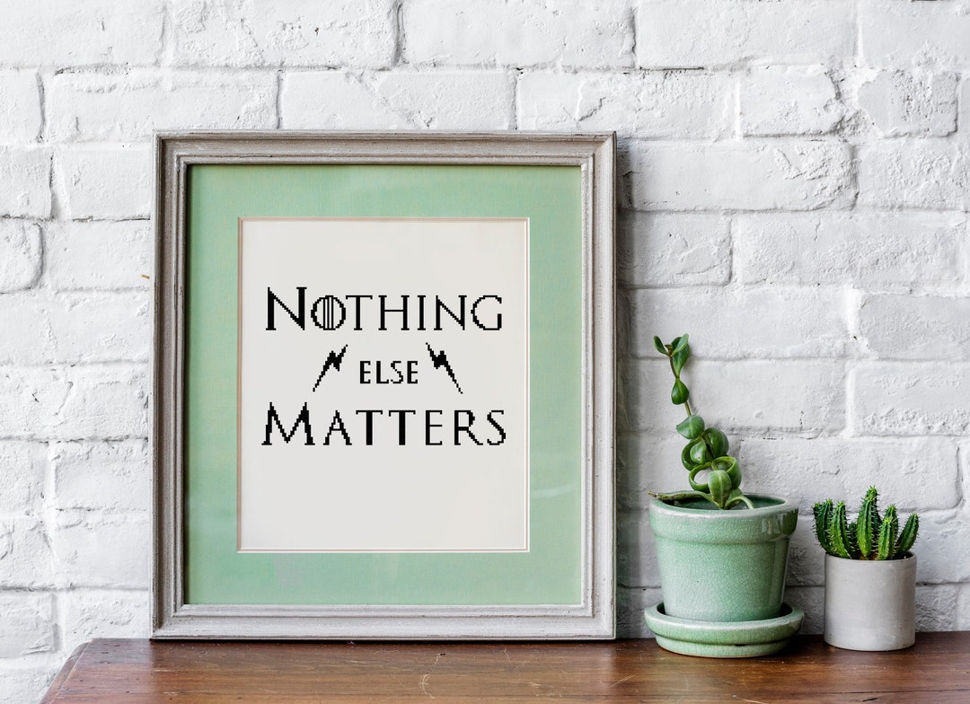 Modern Cross Stitch Pattern for Beginner, Simple One Color Cross Stitch ...