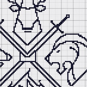 Cross Stitch Pattern for Beginner, Simple One Color Cross Stitch ...