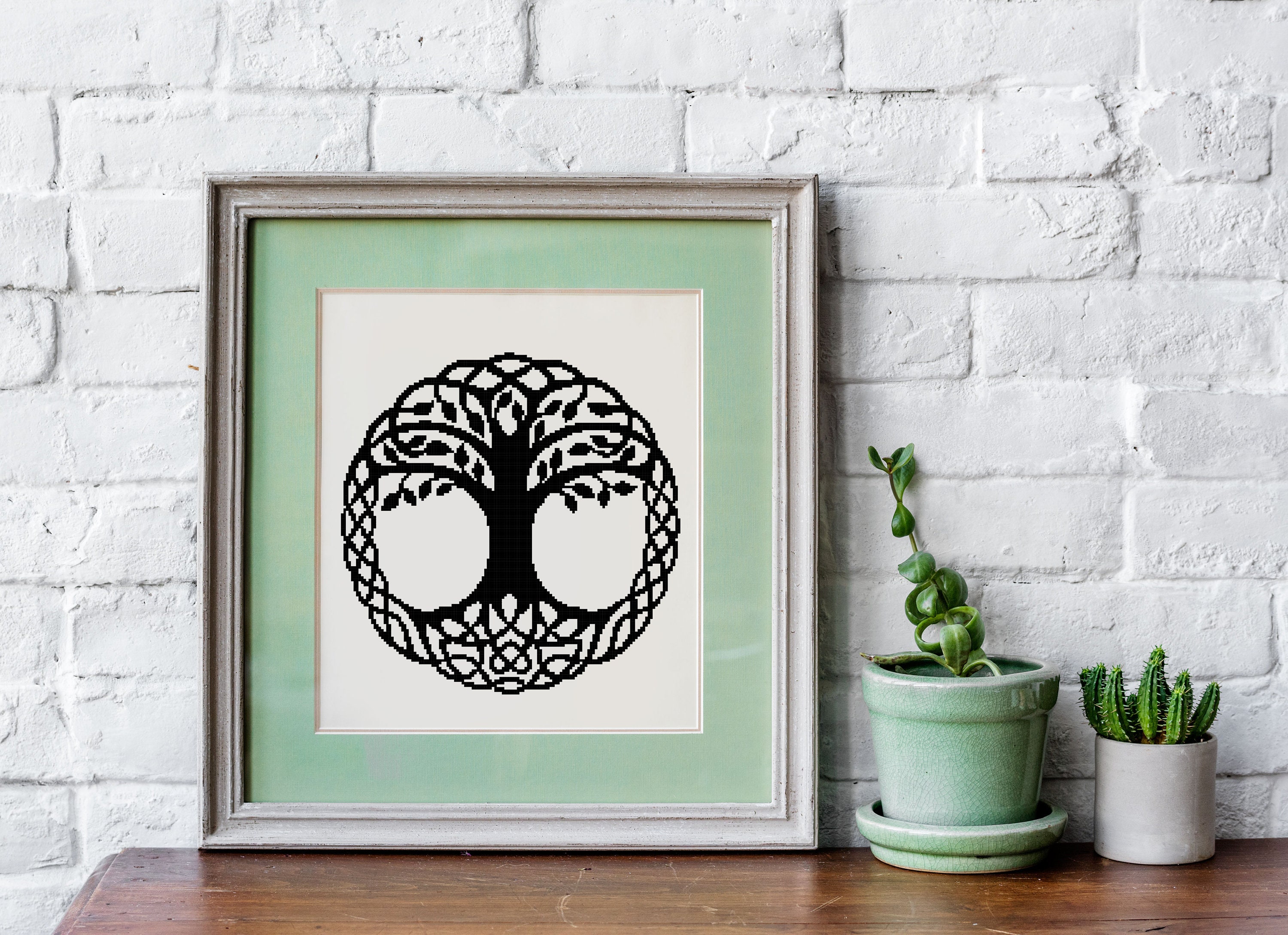 Tree of life cross stitch pattern Simple hippie and boho | Etsy
