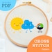 Baby Cross Stitch Pattern Sun and Cloud X Stitch Cute Counted - Etsy