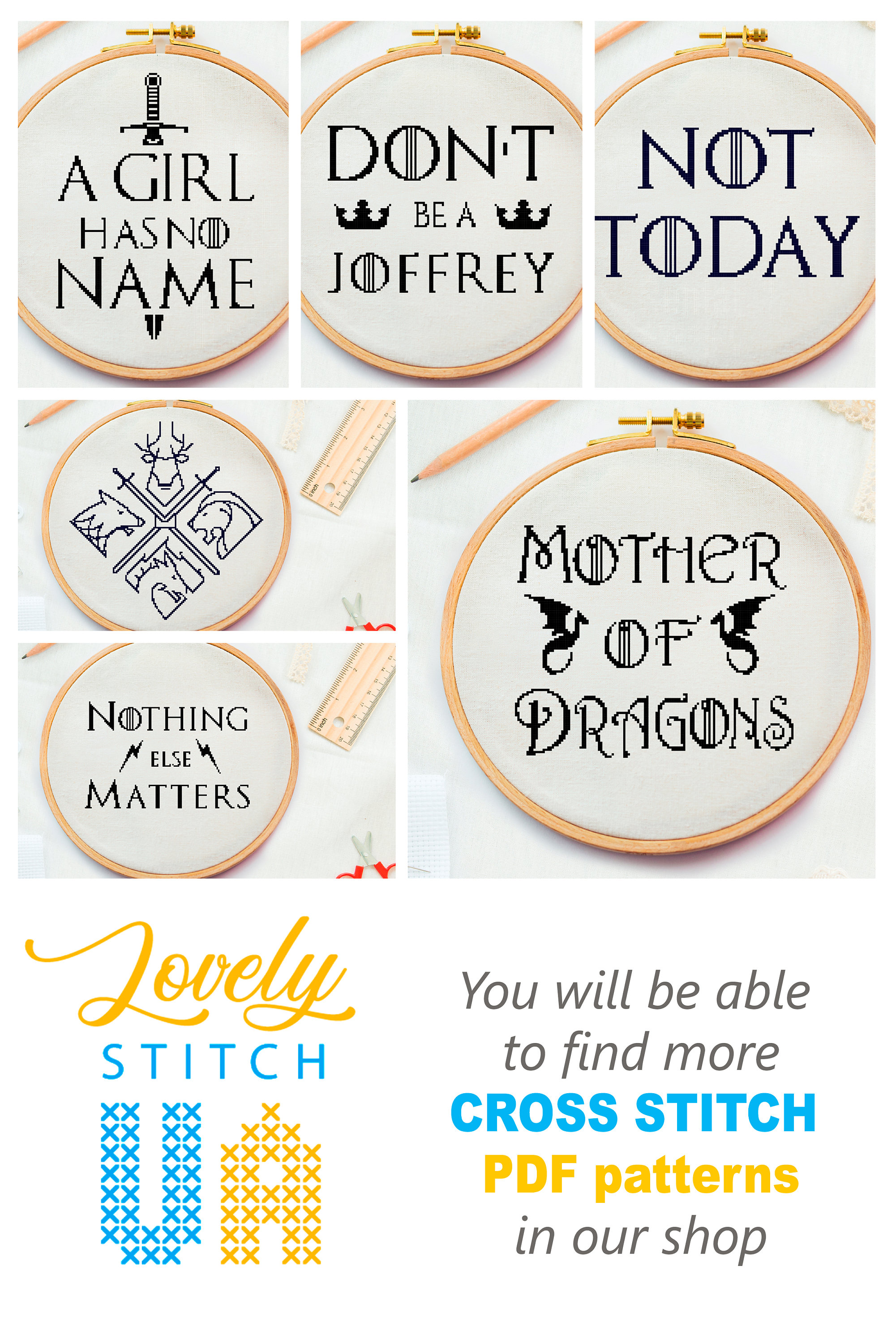 Cross stitch pattern for beginner Simple one color cross | Etsy