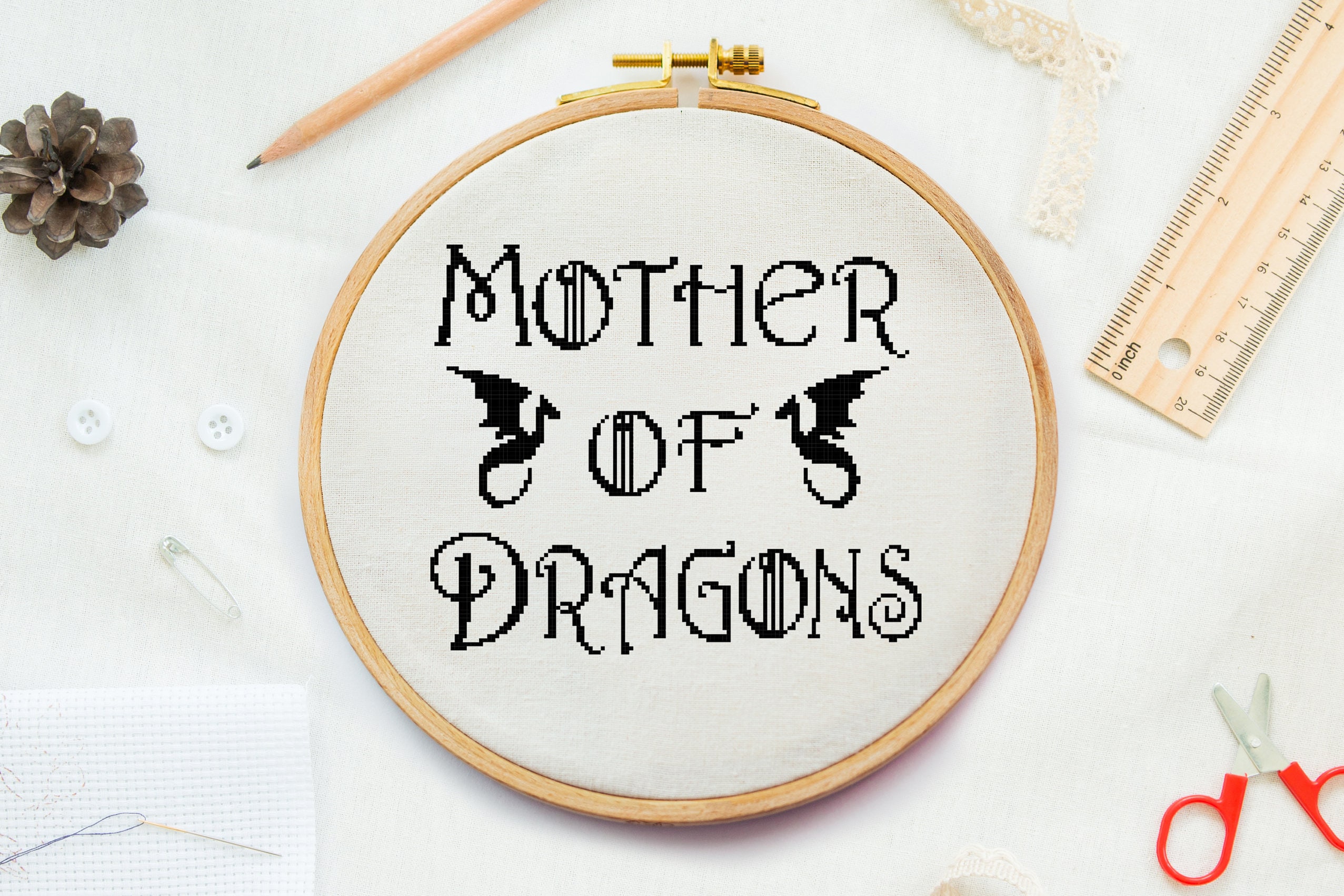 Cross stitch pattern for beginner Simple one color cross | Etsy