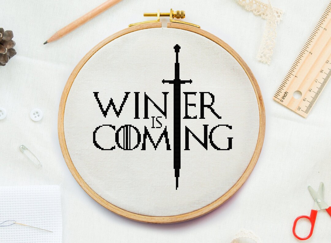 Cross Stitch Pattern for Beginner, Simple One Color Cross Stitch ...