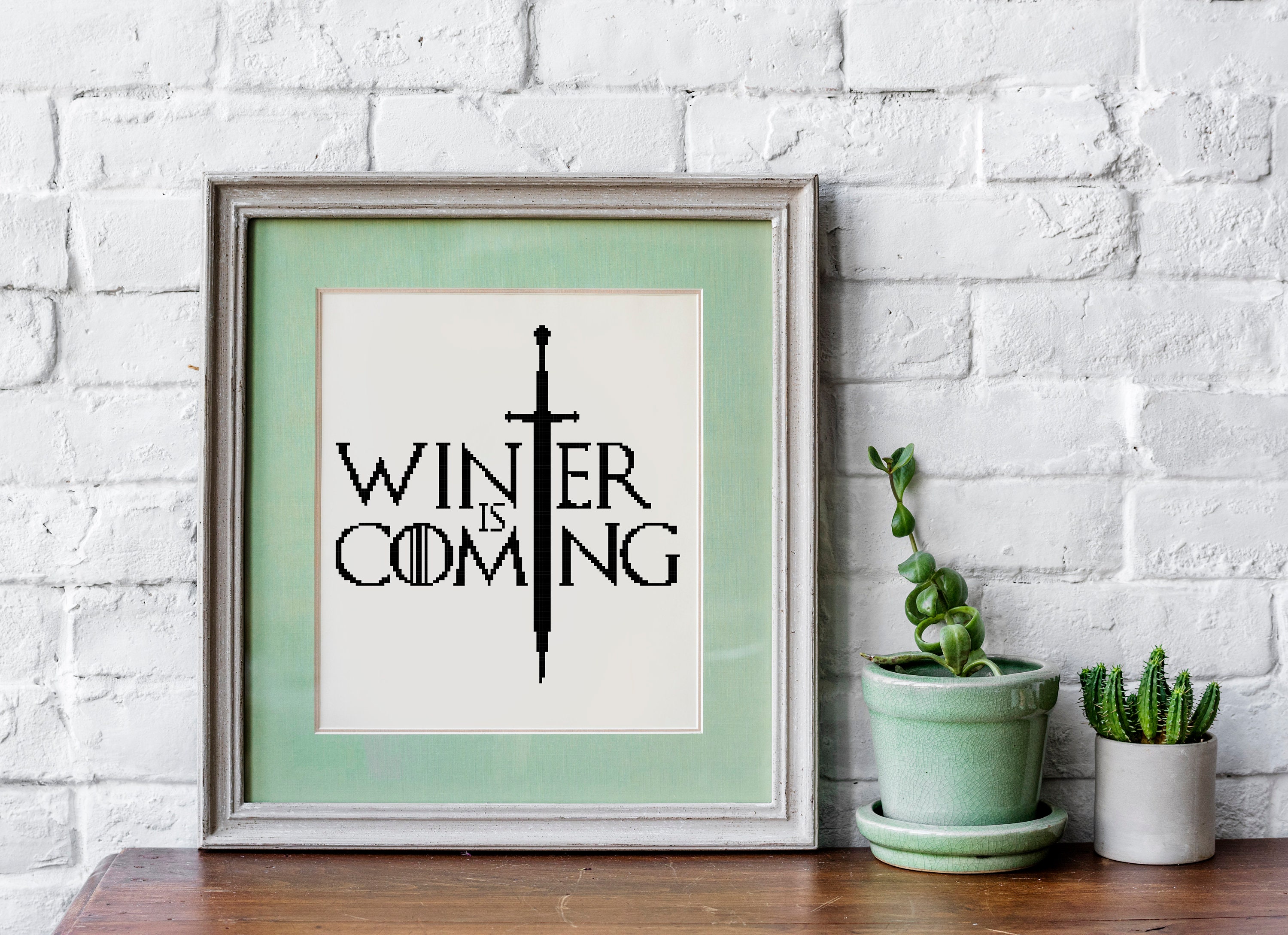 Cross Stitch Pattern for Beginner Simple One Color Cross - Etsy
