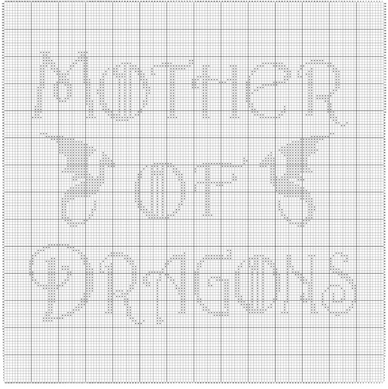 Cross Stitch Pattern for Beginner Simple One Color Embroidery - Etsy