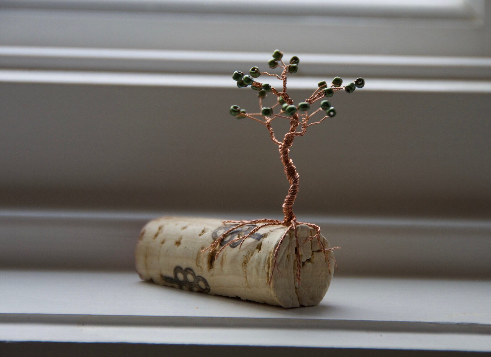 Small Wire Tree on Cork Sculpture - Etsy