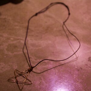 Copper Wire Star Pendant Necklace - Etsy