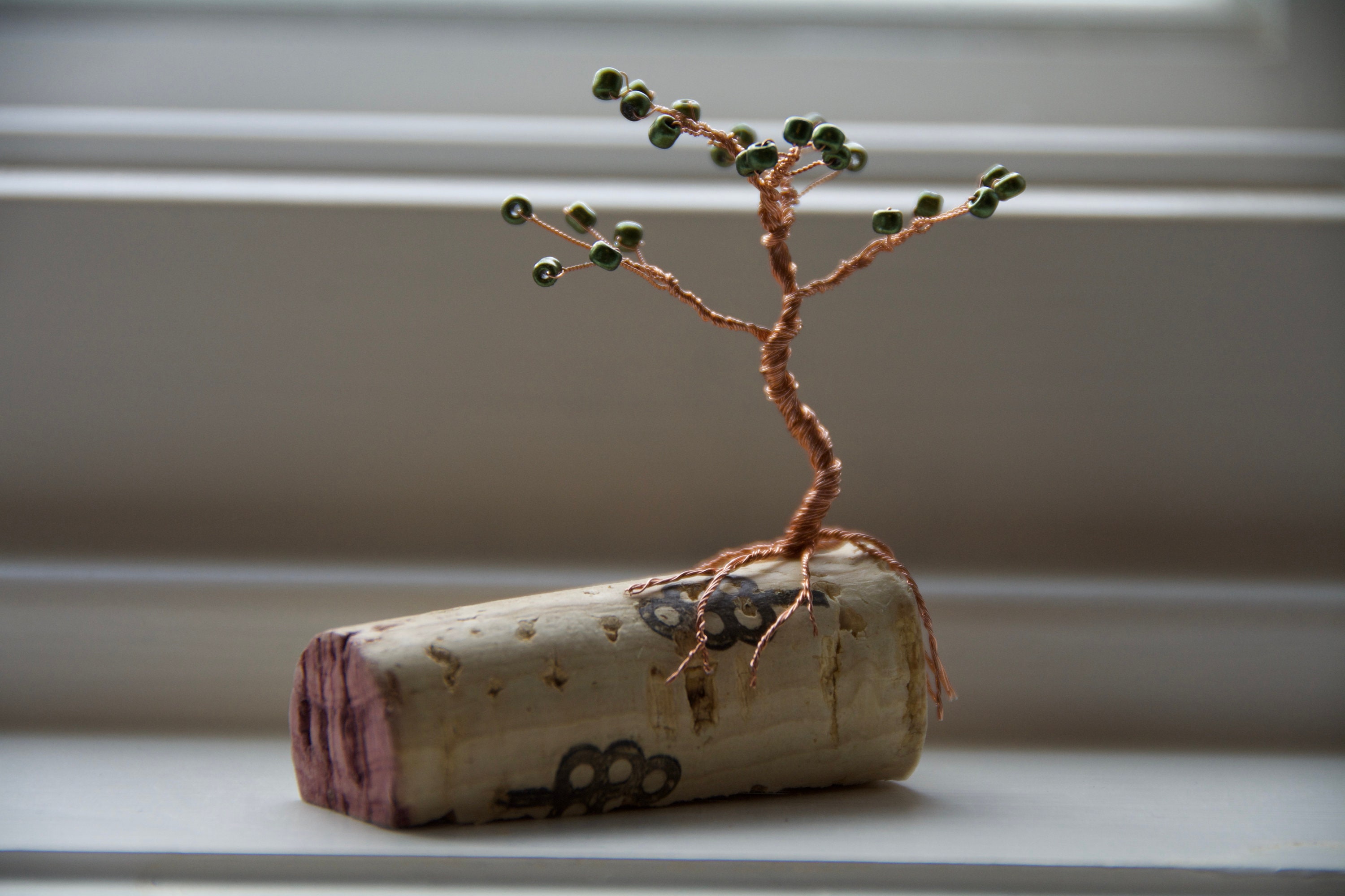 Small Wire Tree on Cork Sculpture - Etsy