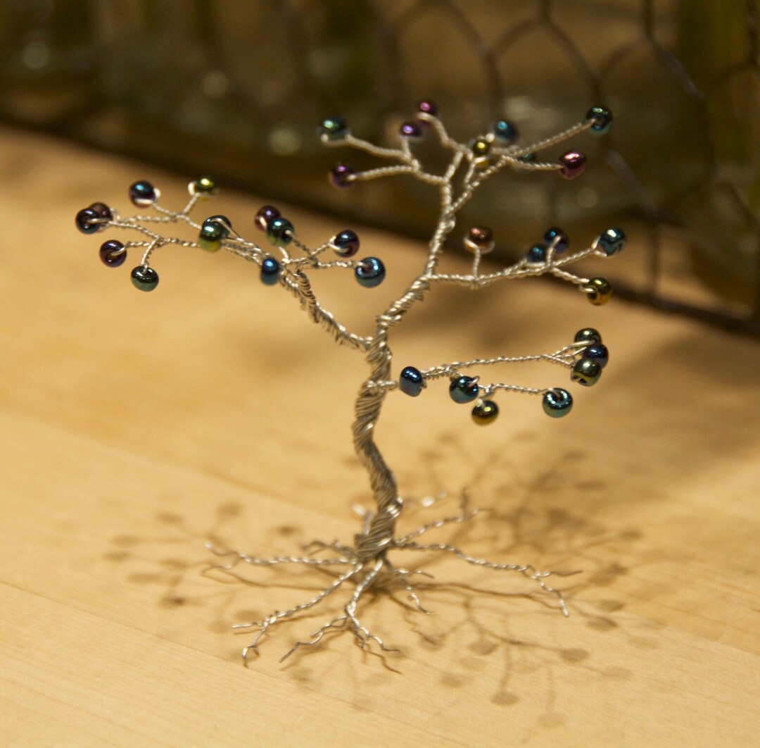 Silver Rainbow Wire Tree Sculpture - Etsy