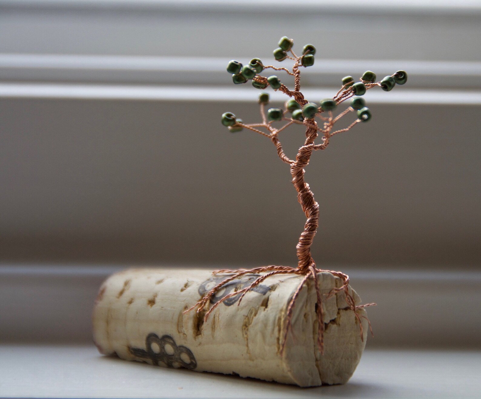 Small Wire Tree on Cork Sculpture - Etsy