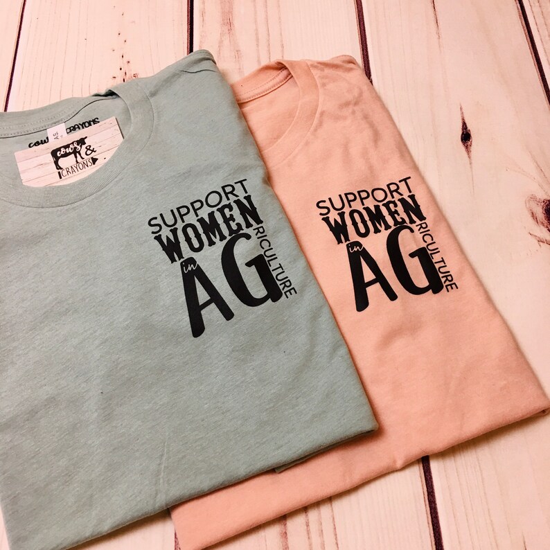 Support Women in Ag Pocket Design T Shirt // Women in - Etsy