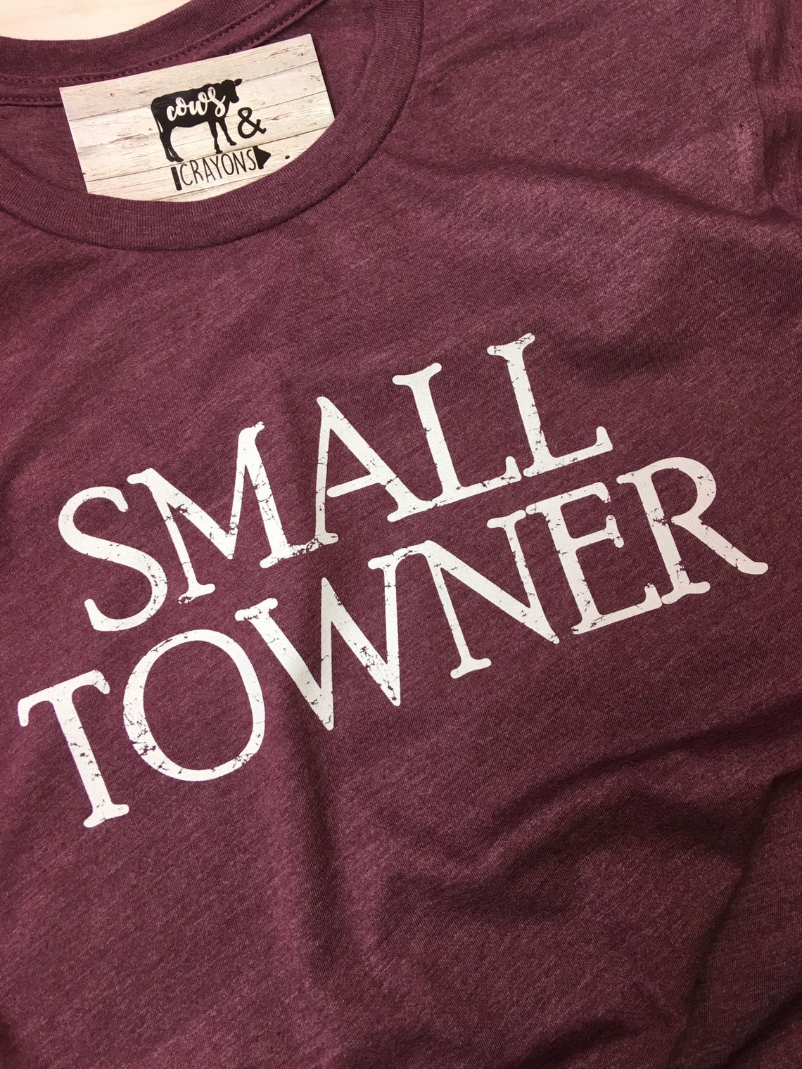 Small Towner Distressed Shirt // Small Town Living // Small - Etsy