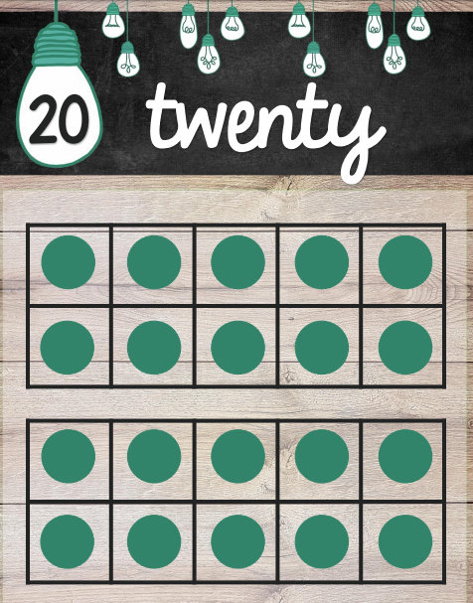 Rustic Farmhouse Number Posters 0-20 // Vintage Light Bulb | Etsy