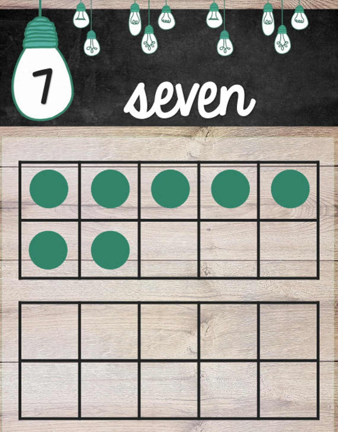 Rustic Farmhouse Number Posters 0-20 // Vintage Light Bulb | Etsy