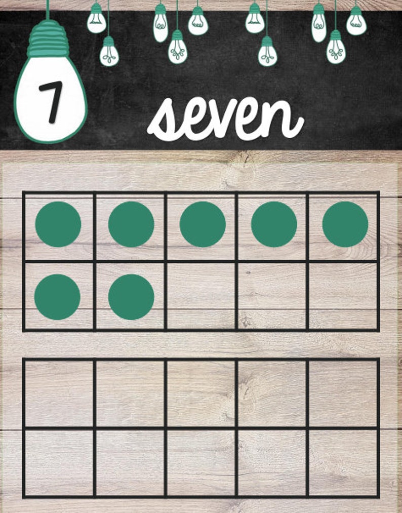 Rustic Farmhouse Number Posters 0-20 // Vintage Light Bulb | Etsy