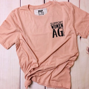 Support Women in Ag Pocket Design T Shirt // Women in Agriculture Tee ...