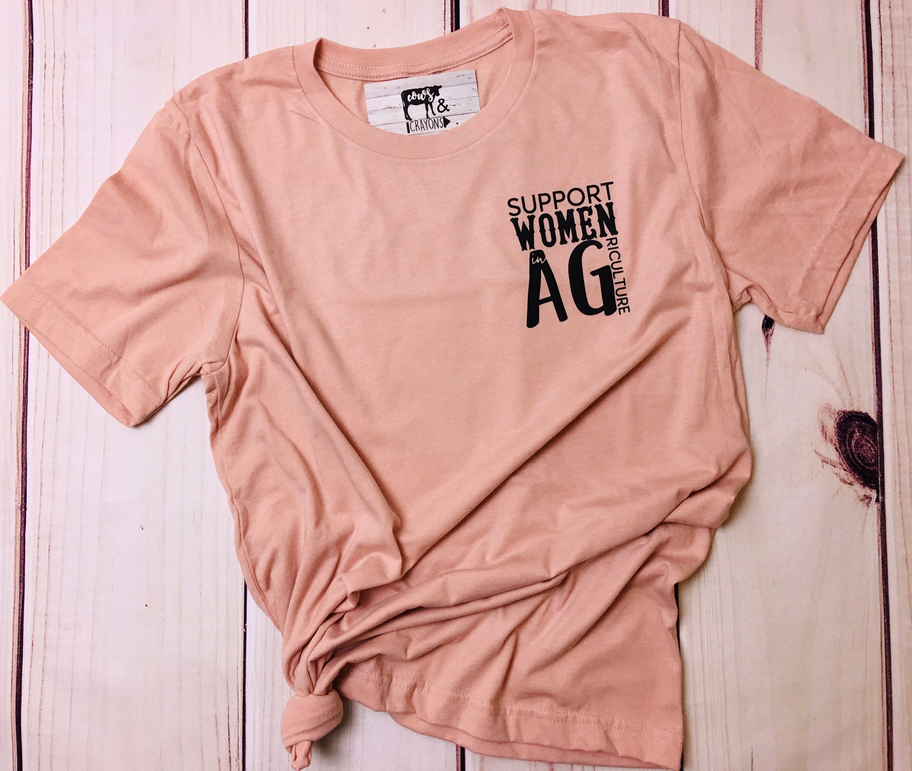 Support Women in Ag Pocket Design T Shirt // Women in Agriculture Tee ...