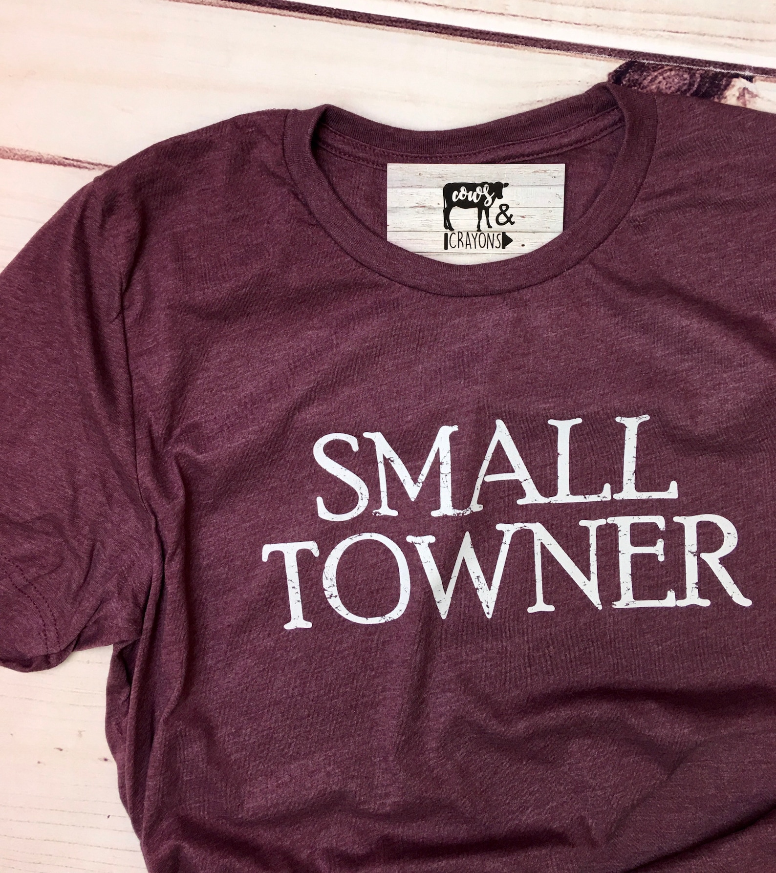 Small Towner Distressed Shirt // Small Town Living // Small - Etsy