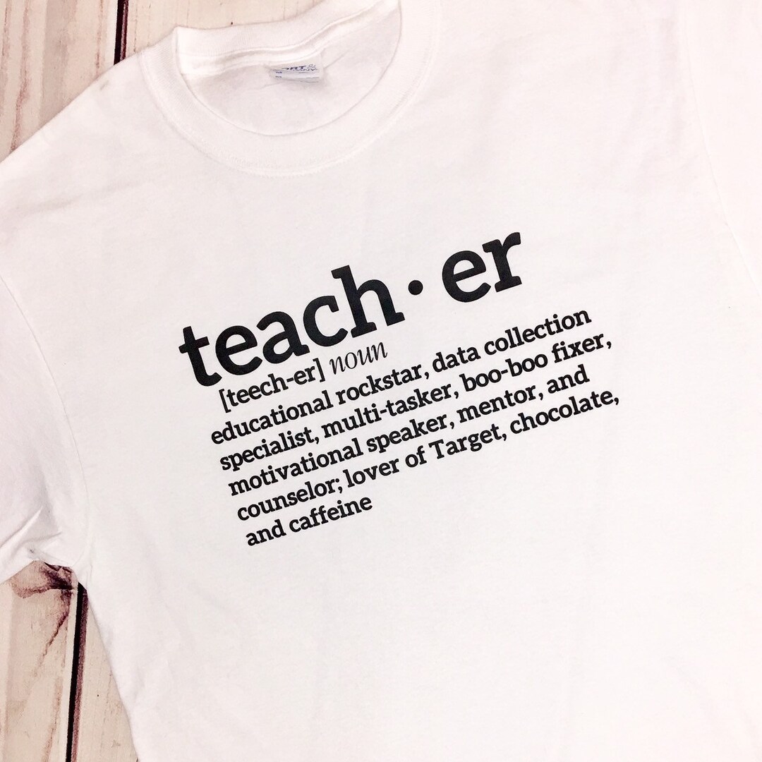 Teacher Definition Dictionary Entry Shirt // Teacher Gift // Distance ...