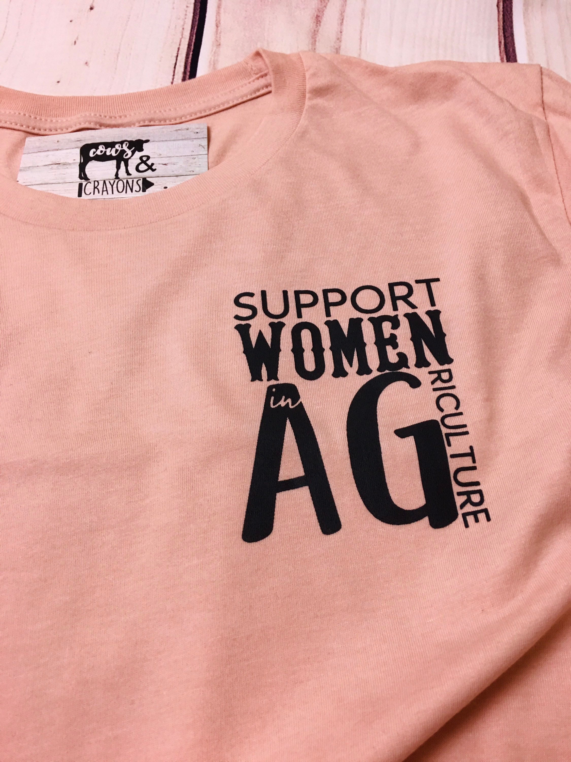 Support Women in Ag Pocket Design T Shirt // Women in Agriculture Tee ...