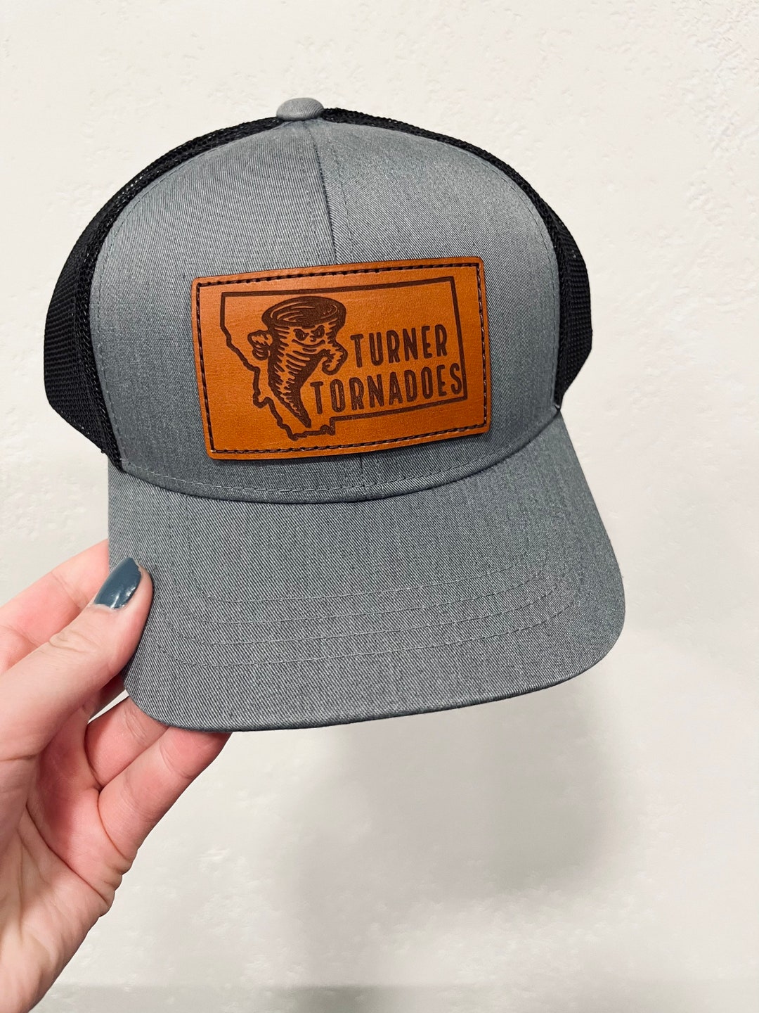 YOUTH Turner Tornadoes Leather Patch Trucker Hat - Etsy