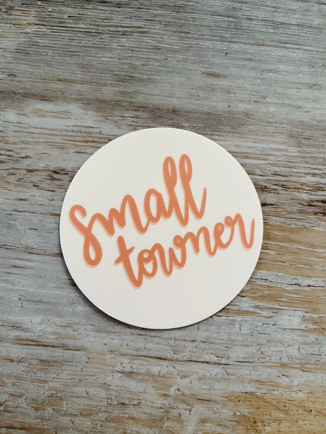 Small Towner Circle Sticker // Neutral Peach - Etsy