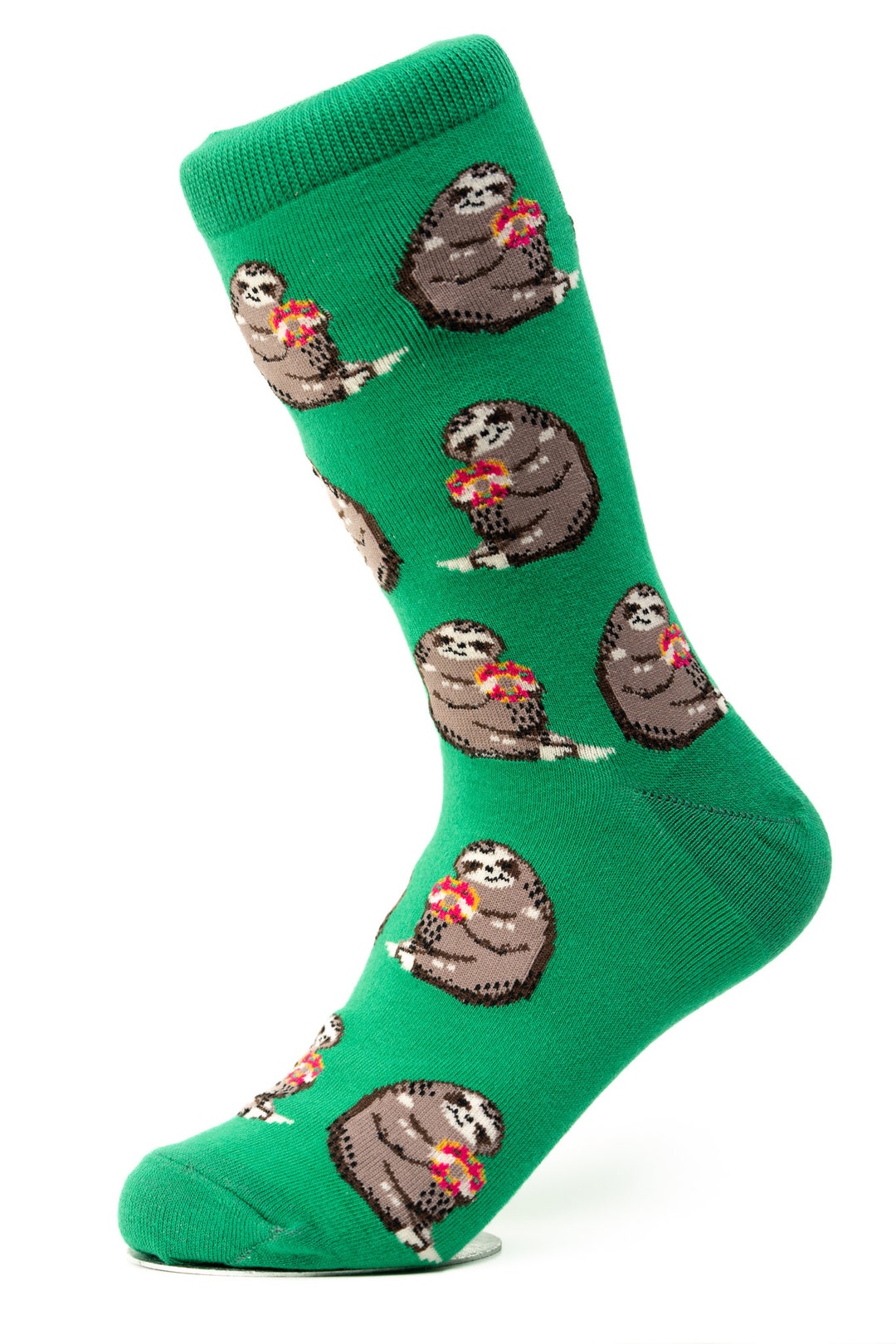 Women's Sloth Socks With Donuts | Animal Socks | Fun Socks | Cool Socks ...