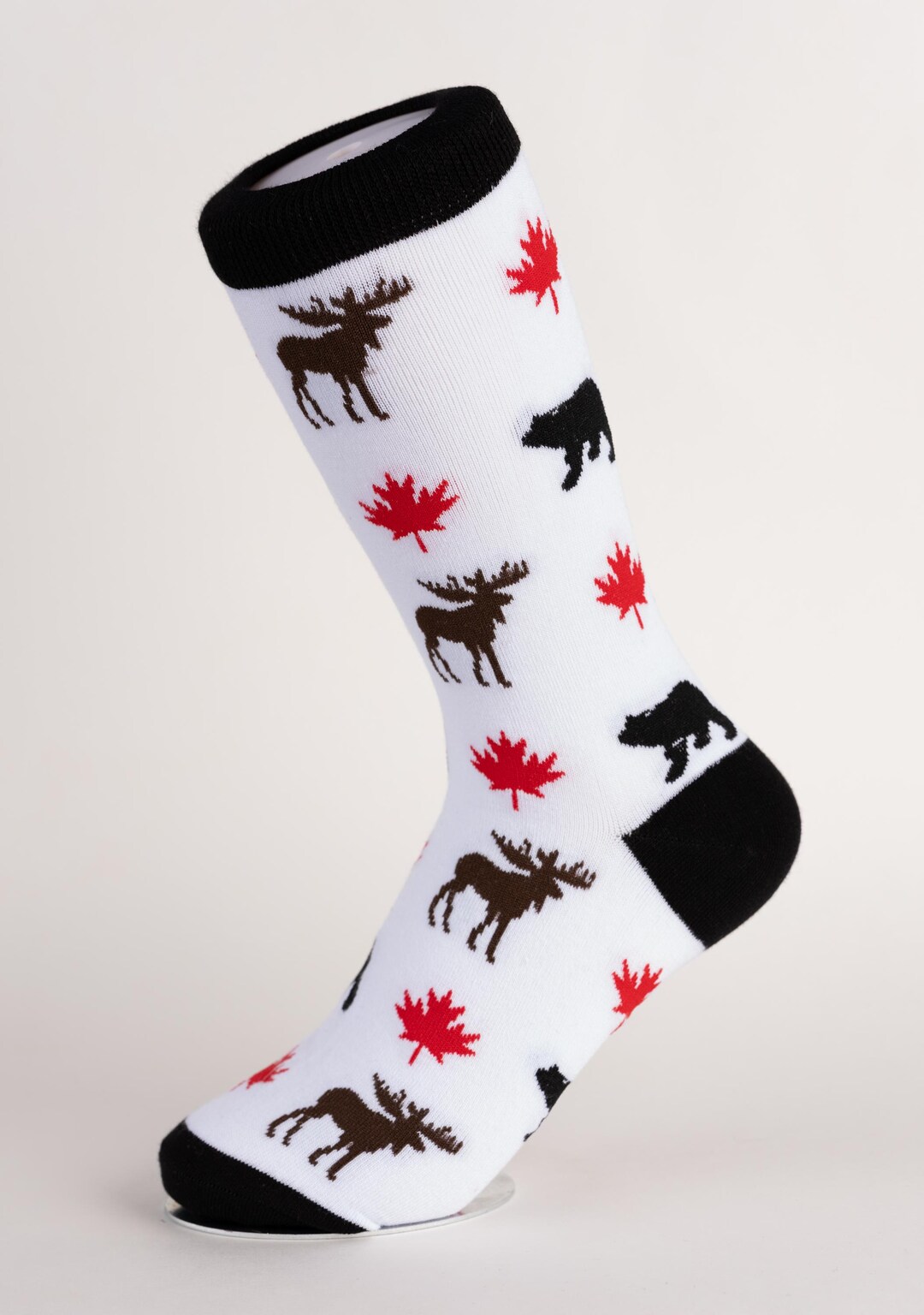 Women's Canada Moose, Bear, Maple Leaf Socks | Moose, Bear, Maple Leaf ...