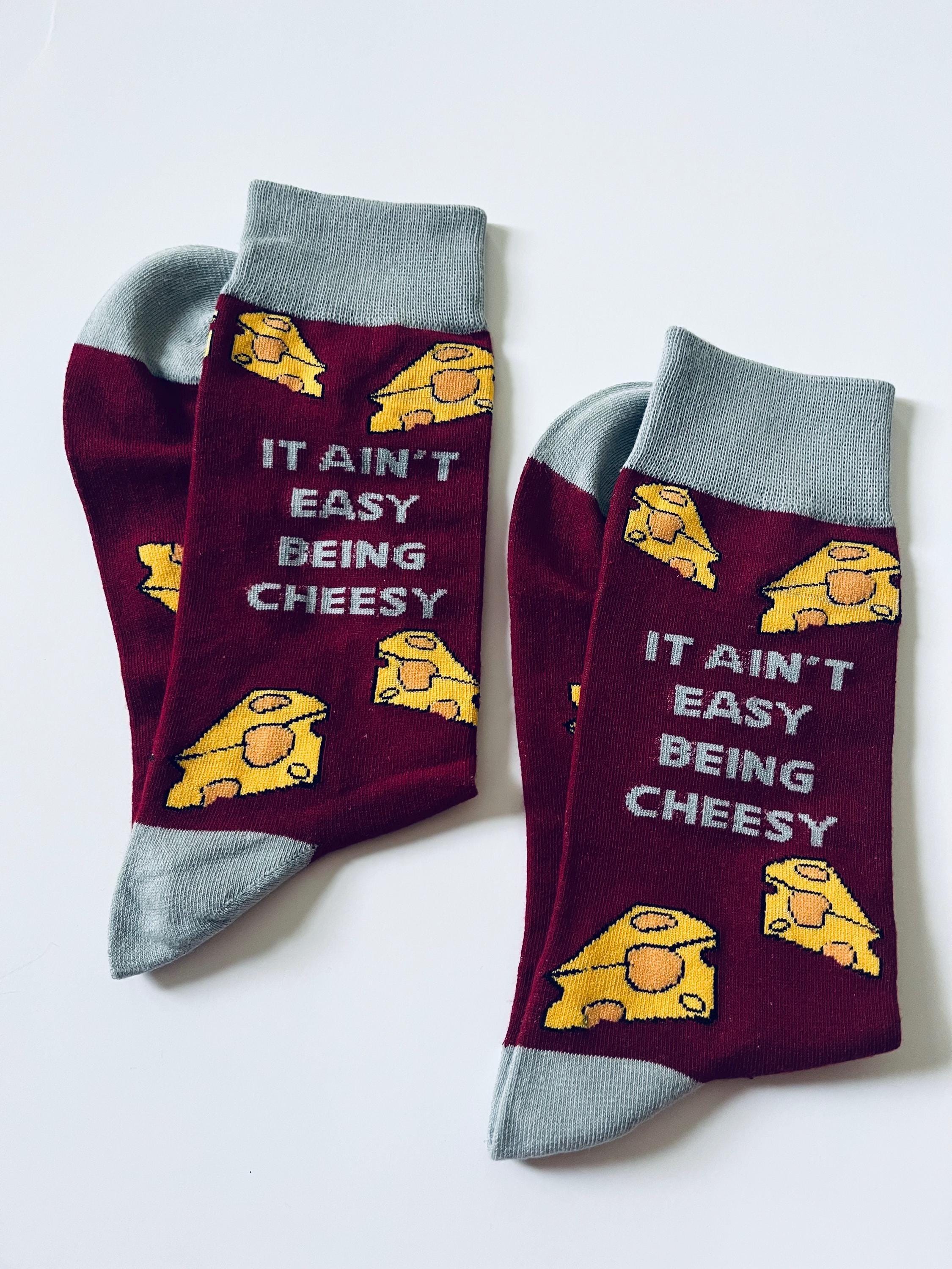 It Ain't Easy Being Cheesy Crew Socks | Fun Socks | Cool Socks | Crazy ...