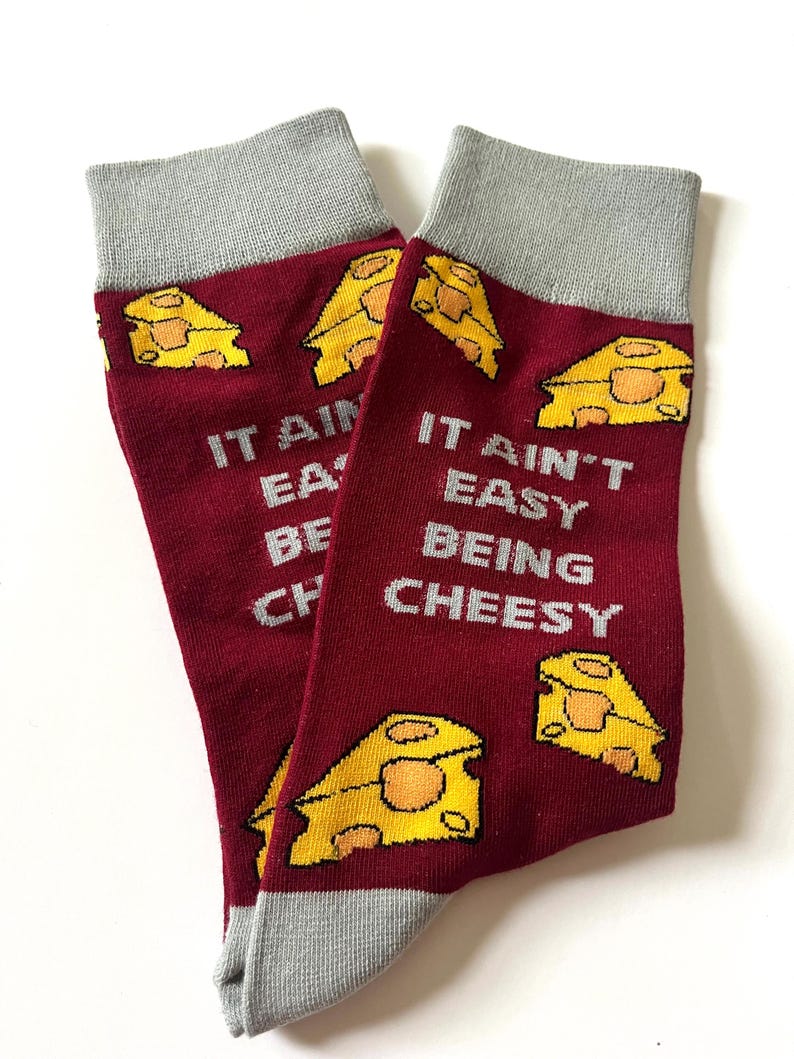 It Ain't Easy Being Cheesy Crew Socks | Fun Socks | Cool Socks | Crazy ...
