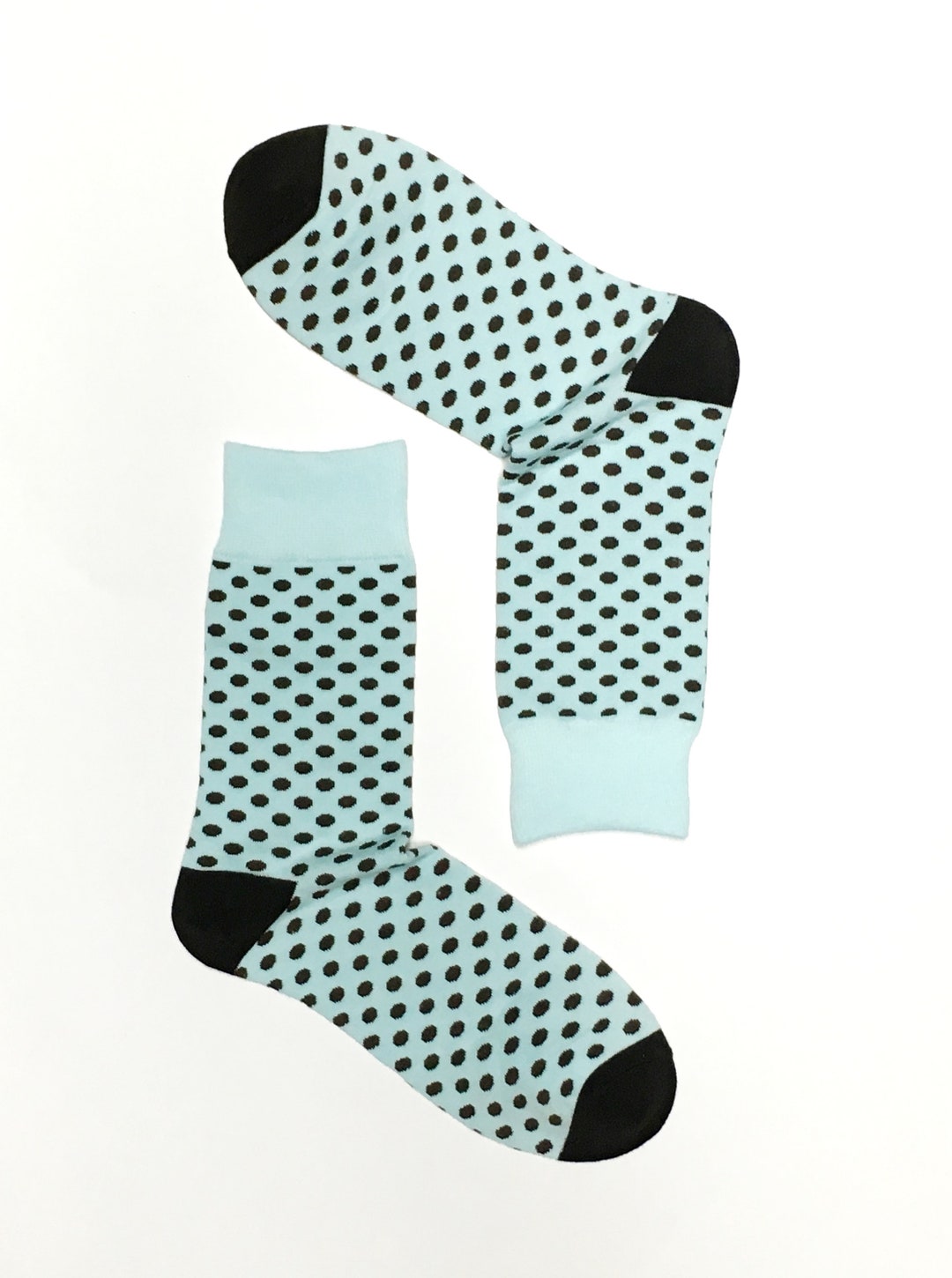 Brown Polka Dots on Baby Blue Socks | Fun Socks | Cool Socks | Awesome ...