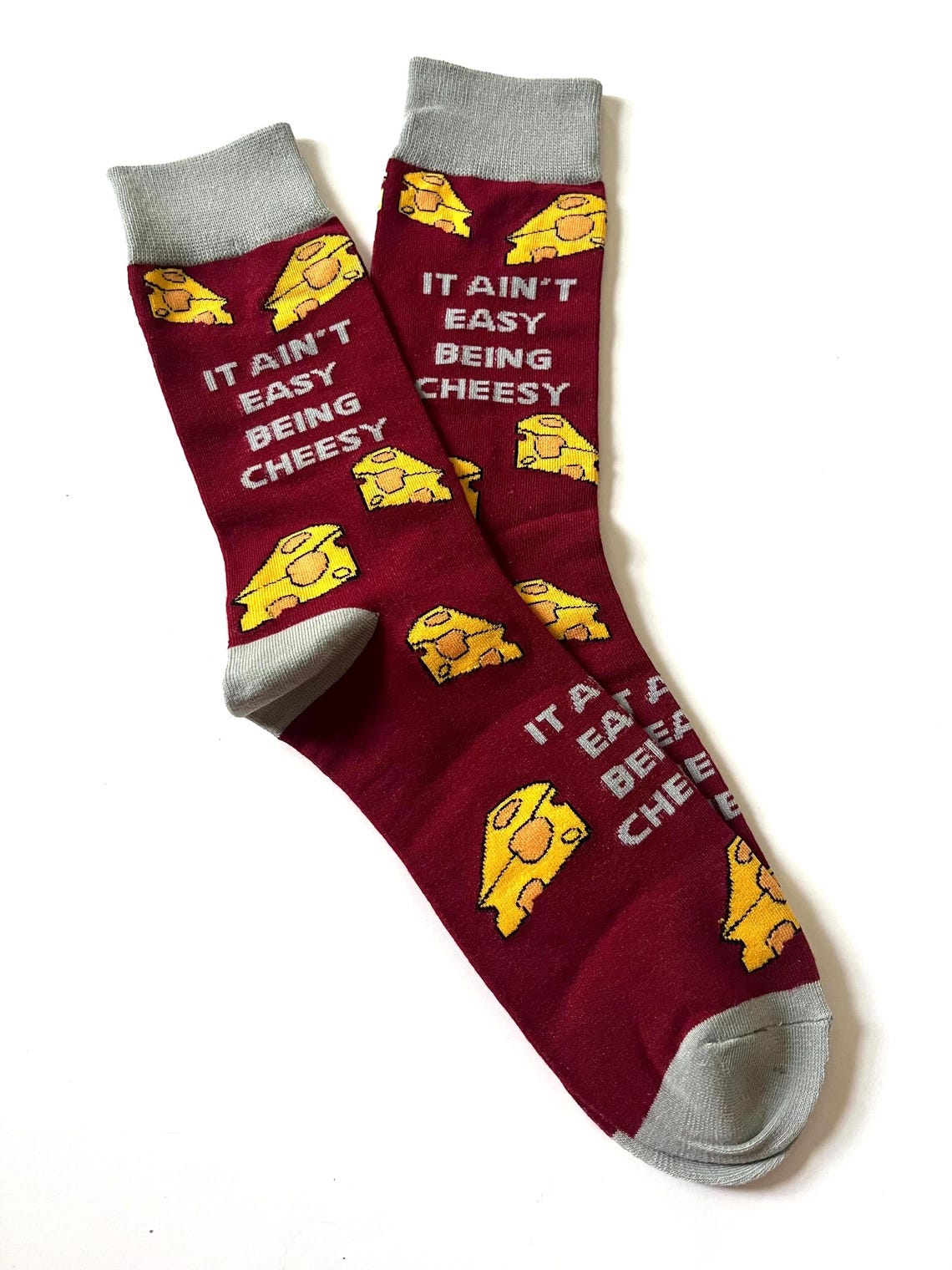 It Ain't Easy Being Cheesy Crew Socks | Fun Socks | Cool Socks | Crazy ...