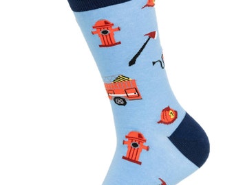 Firefighter Novelty Socks Fireman, Fire Fighter Gifts - Etsy