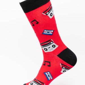 Stereo & Cassette Crew Socks | Fun Socks | Cool Socks | Awesome Socks ...