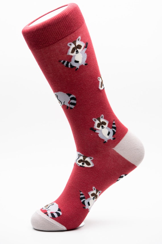 Raccoon Socks Fun Socks Cool Socks Awesome Socks Crazy - Etsy UK
