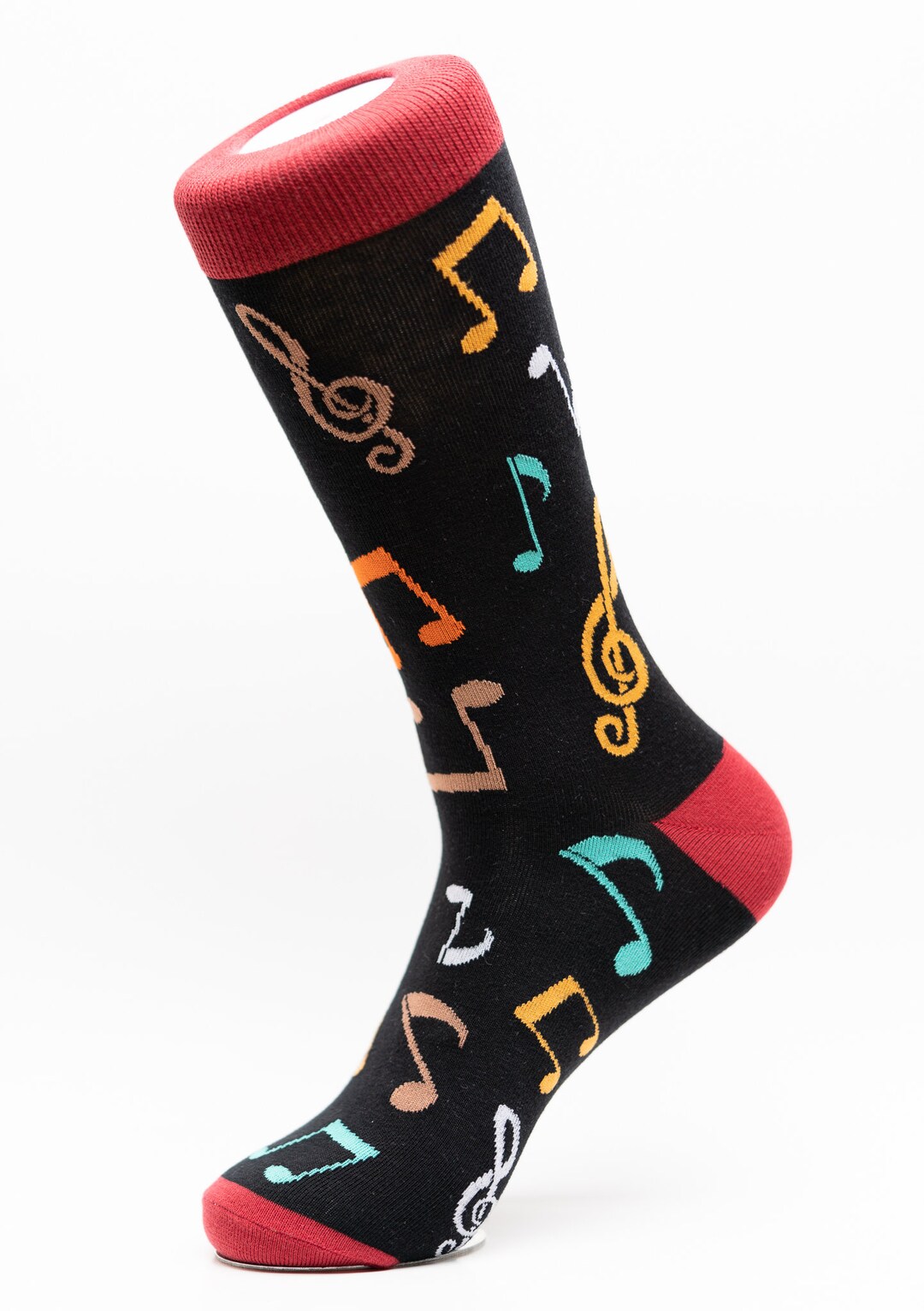 Musical Notes Crew Socks | Fun Socks | Cool Socks | Awesome Socks ...
