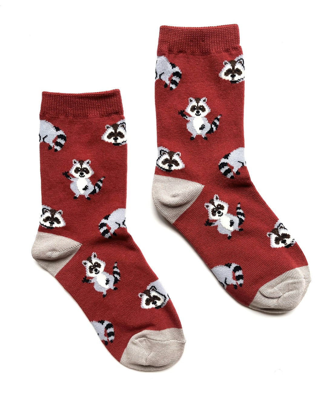 Kids' Socks | Raccoon Socks | Crew Socks | Kids Gifts | Fun Socks ...