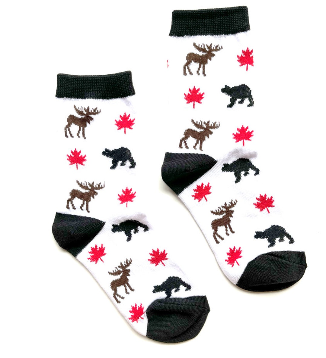 Kids' Socks | Canada Moose, Bear and Leaf | Canadian Kids Gifts | Fun ...